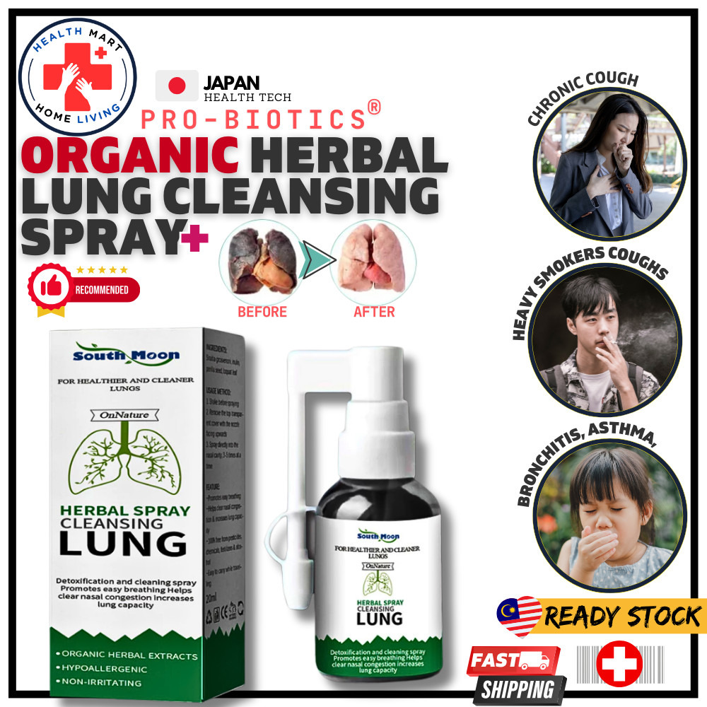 9South Moon Herbal Spray Cleansing Lung / Soothe Throat And Nasal Discomfort Improve Nasal ...