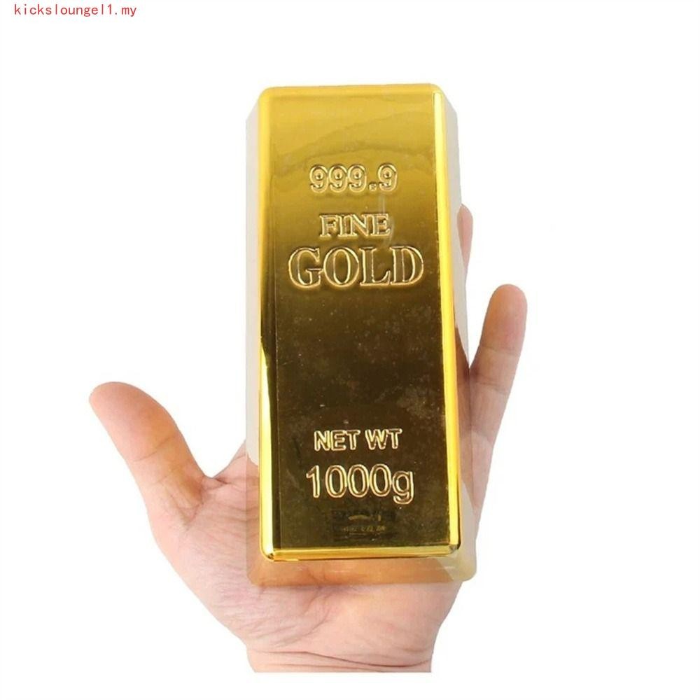 KICKSLOUNGEL Fake Gold Bar, Simulation Glittering Golden Brick, Ideal ...