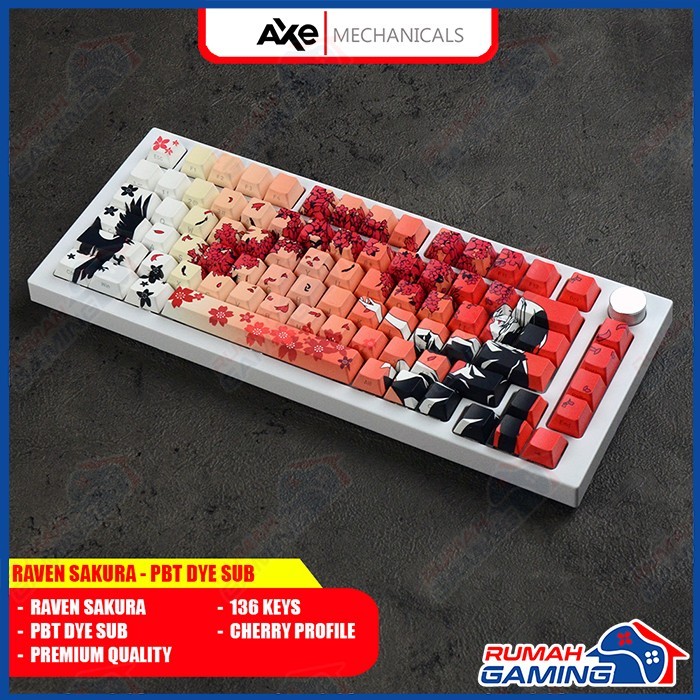 Keycap - KEYCAPS - CHERRY - RAVEN SAKURA - PBT - DYE SUB | Shopee Malaysia