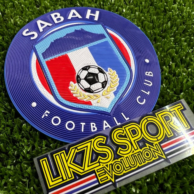 Sabah Fc 3D Logo TPU Rubber Logo Silicone Heat Transfer Logo Embossed ...