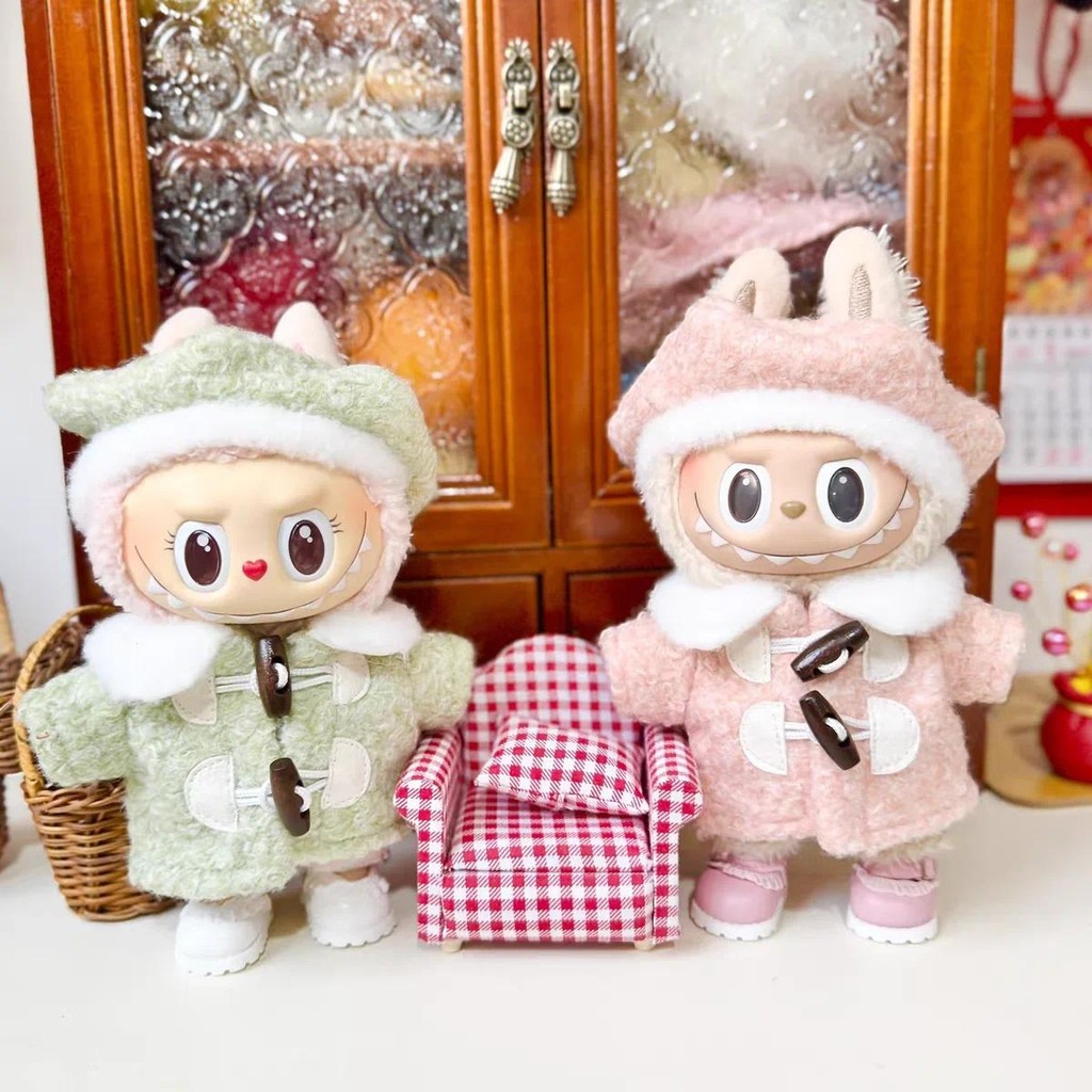 For V1 V2 Cute Labubu Autumn & Winter Coat Labubu Hexagonal Beret Coat ...