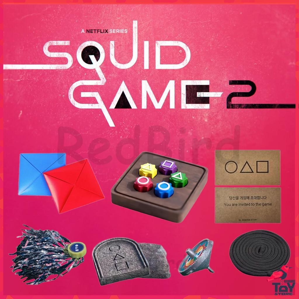 Squid Game2 Korean Traditional Game Prop Set (ddakji, biseokchigi, gong ...