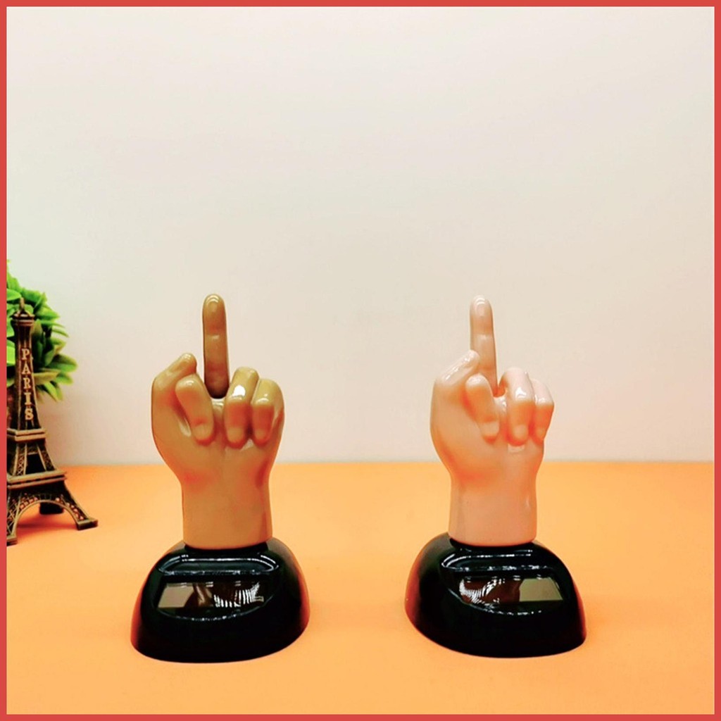 Solar Powered Bobblehead Middle Finger Bobblehead Bobblehead Solar ...