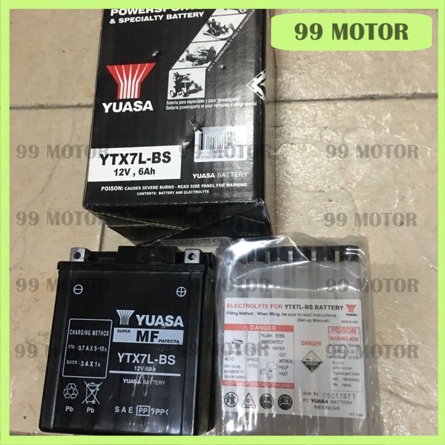 BATTERY BRAND YTX7L YTX7L-BS yuasa BATTERY BATERI KLX150 KLX 150 BENELLI RFS150i RFS150 | Shopee ...