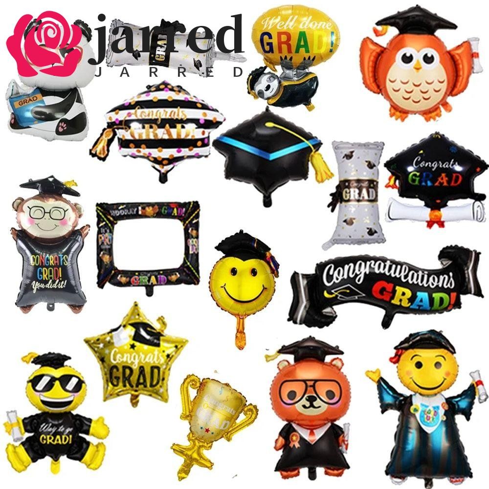 JARRED Giant Graduation Balloons, Trophy Bear Cartoon Graduation Party ...
