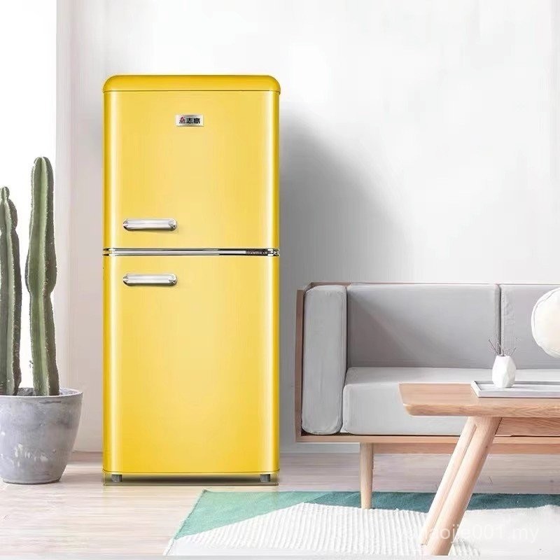 Zhigao Retro Refrigerator Two-Door Small Mini American Nostalgic ...