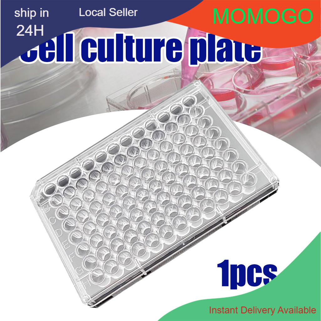 96-Well Flat Bottom Tissue Culture Plate with Lid Plastic Sterile Cell ...