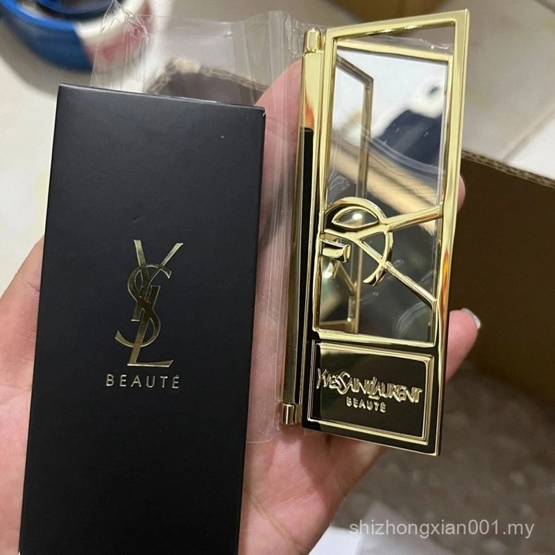 Ysl Saint Laurent emas cermin solek lipat kosong dengan cermin | Shopee Malaysia