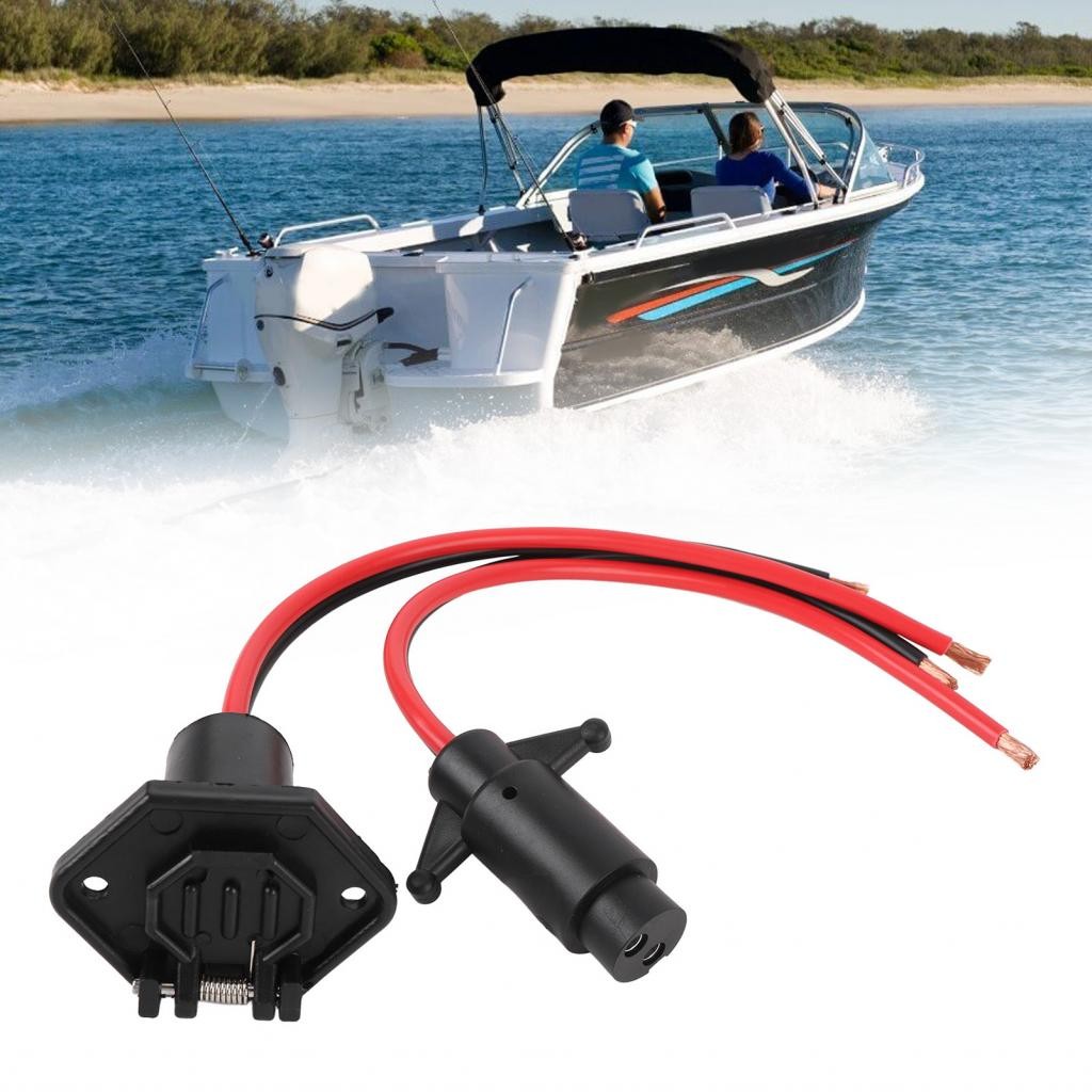 Seashorehouse Trolling Motor Plug and Receptacle DC12V 2 Wire Flush ...