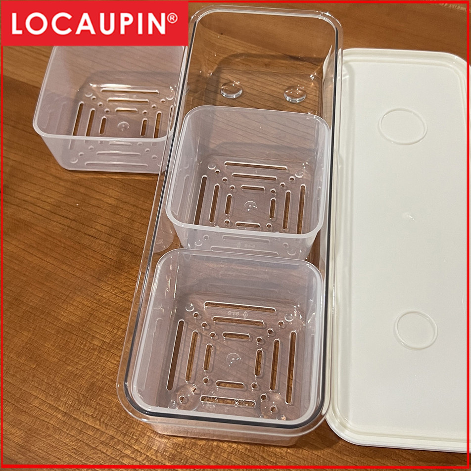 Locaupin Garlic Refrigerator Storage Jar Transparent Ginger Storage ...