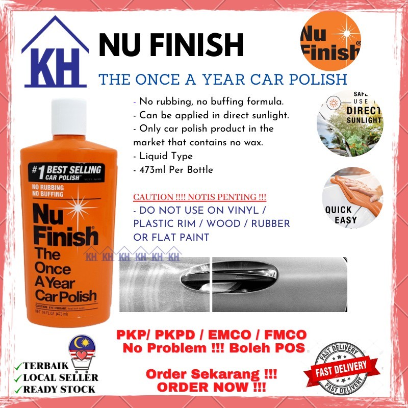NU FINISH The Once A Year Car Polish 473ml / Liquid Untuk Polish Kereta ...