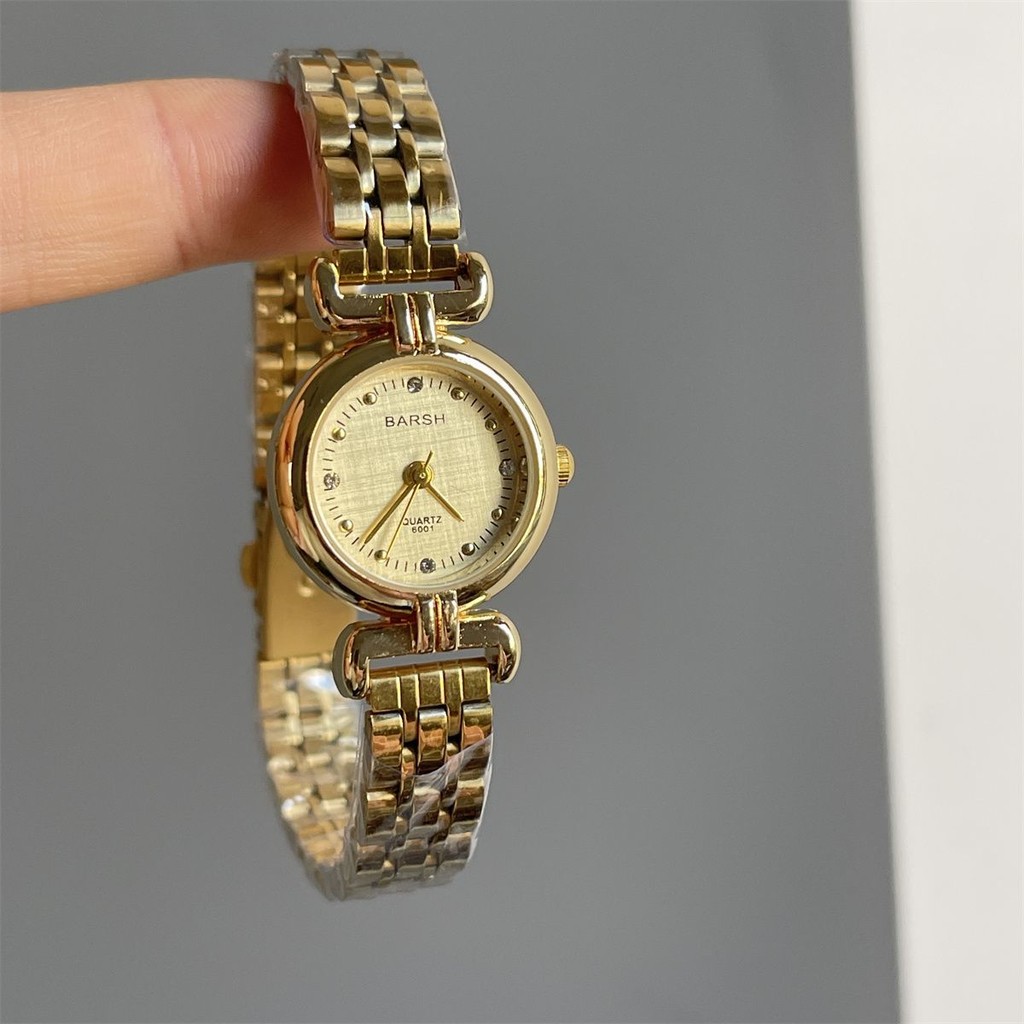 Diamond Small Disc Watch Female Steel Band Quartz Watch Pointer Type ...