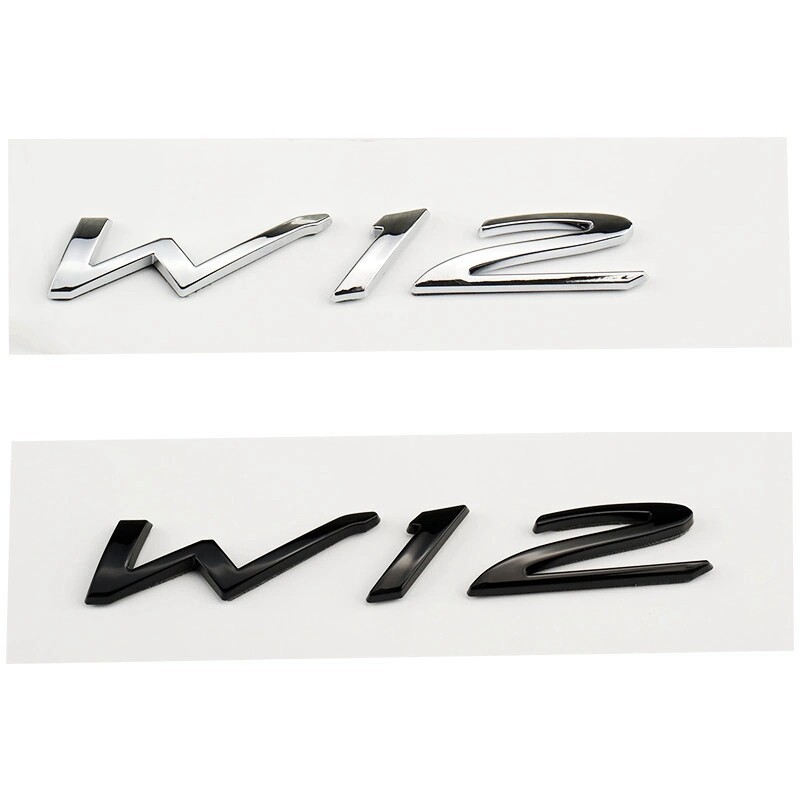 W12 letter logo for BENTLEY Flying Spur Continental GT Bentayga rear ...