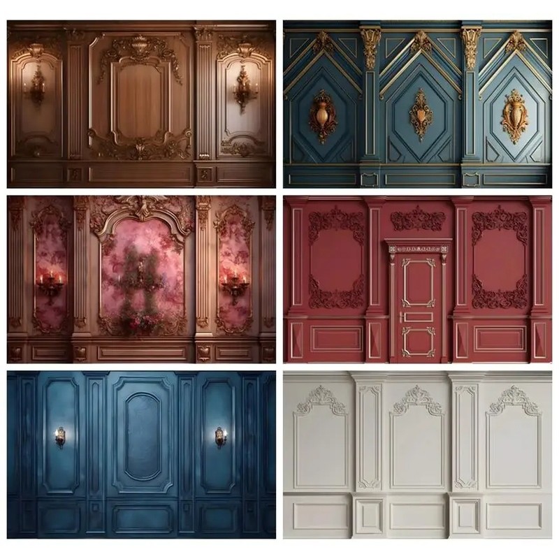 European Vintage Wall Panel Photo Wallpapers for Living Room Bedroom ...