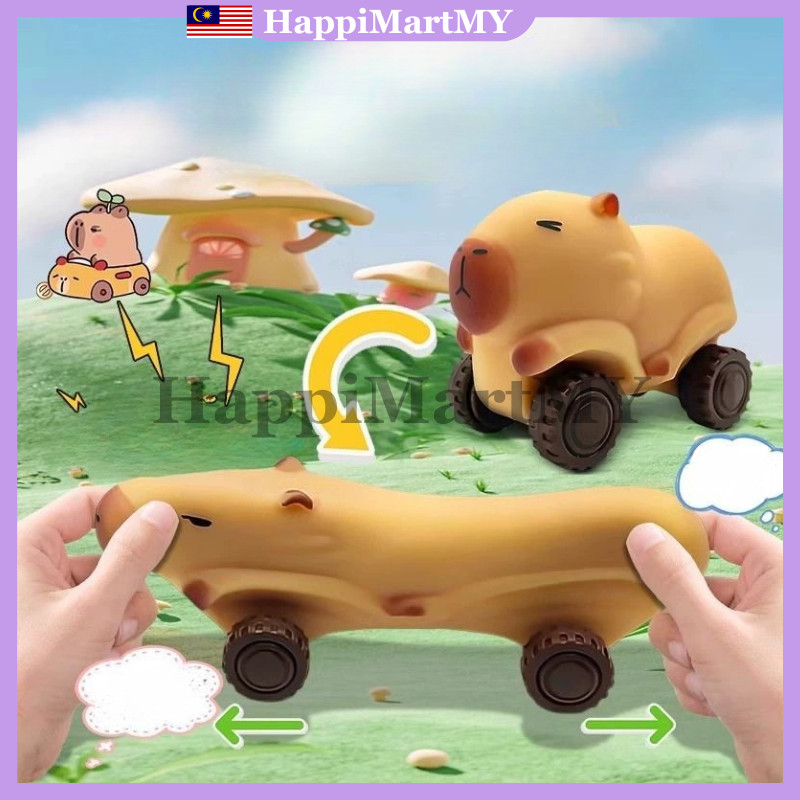 Plush Capybara Squish Toy Car Stress Reliever Squishy Mainan Picit ...