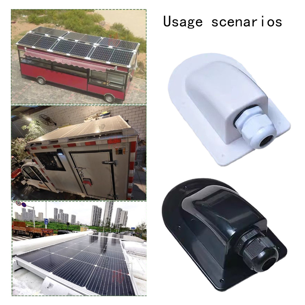 Solar Junction Box Single Hole Entry Gland ABS Roof Solar Panel Cover ...