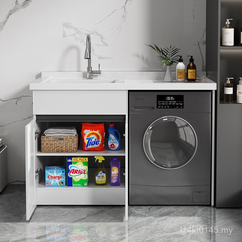 9U Body-Made DJLE Washboard Washing Table Fixed One Cabinet Balcony ...