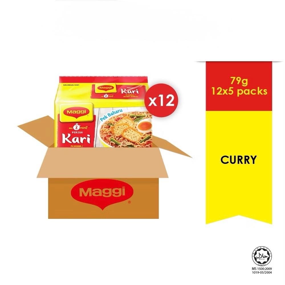 Maggi Mee Carton Borong Instant Noodles Curry | Maggi Mi Segera Kari (5 ...