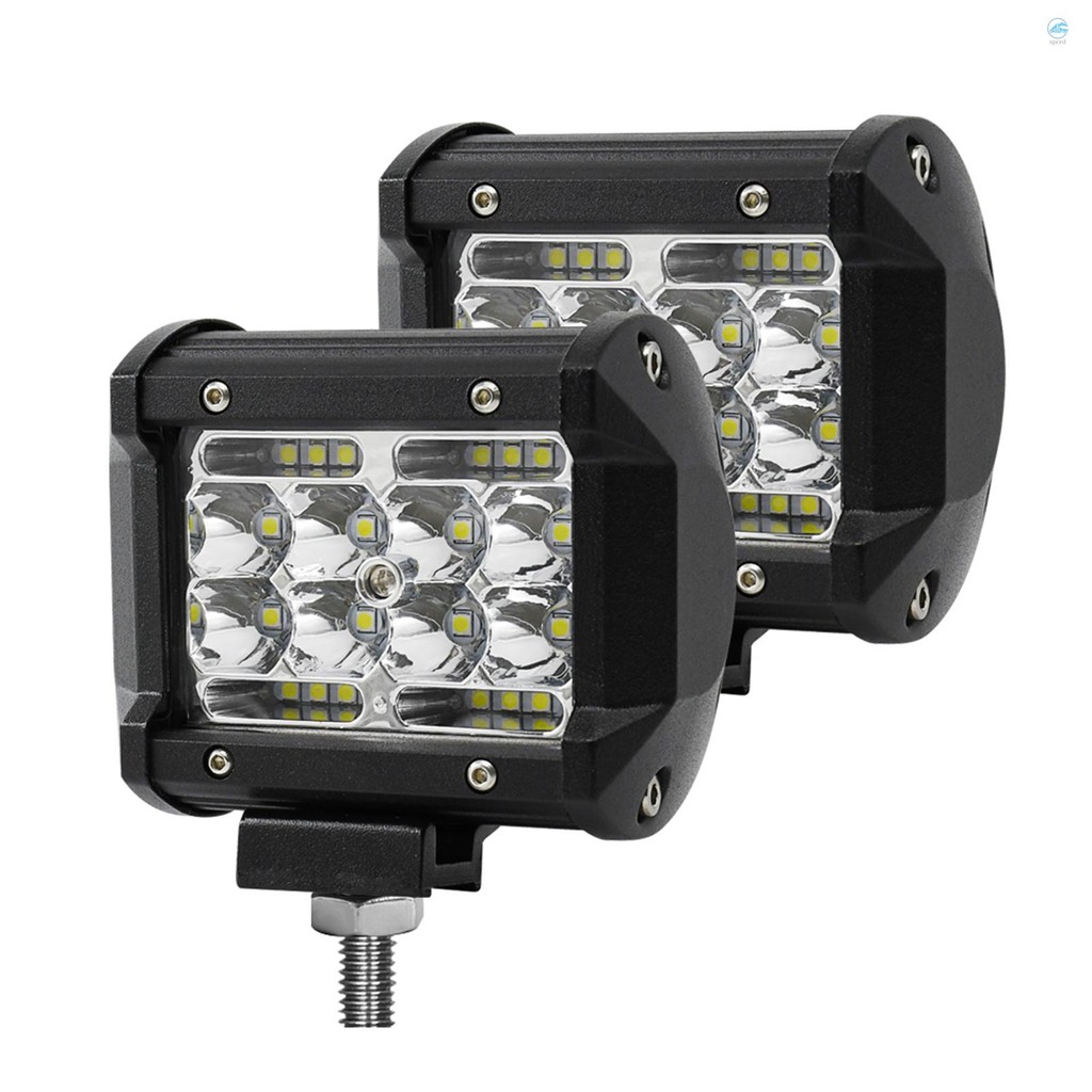LED Work Light Bars, 60W 6000LM LED Fog Lights 4 Inch Waterproof LED ...
