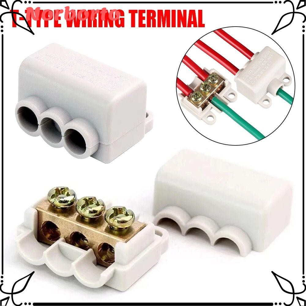 NORBORTO T-type Wiring Terminal T06 306 Splitter Wire Connector Locking ...