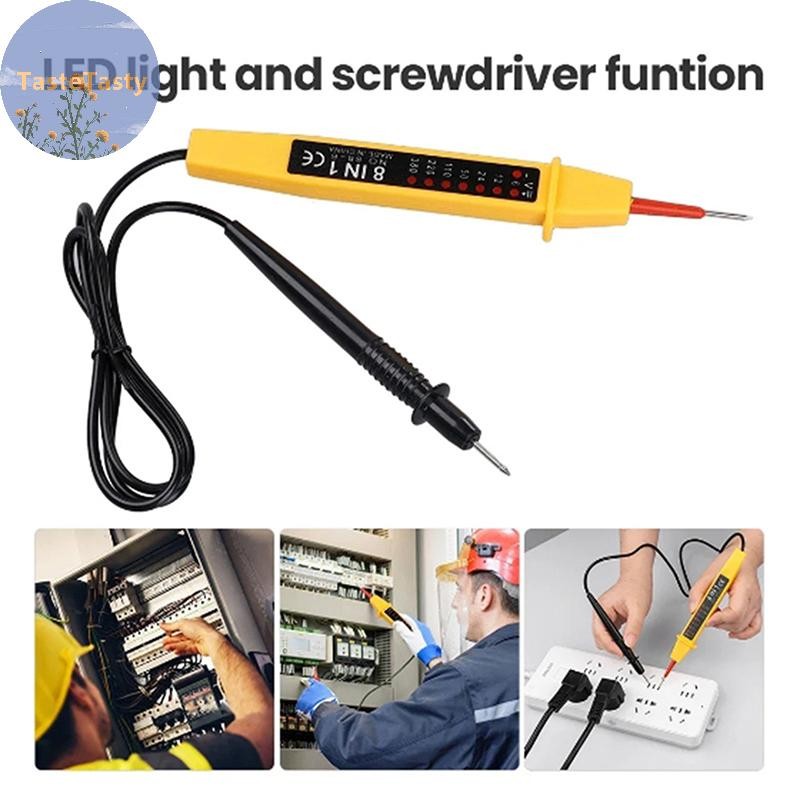 TasteTasty 8-In-1 Tester Voltage AC DC 6-500V Auto Electrical Pen ...