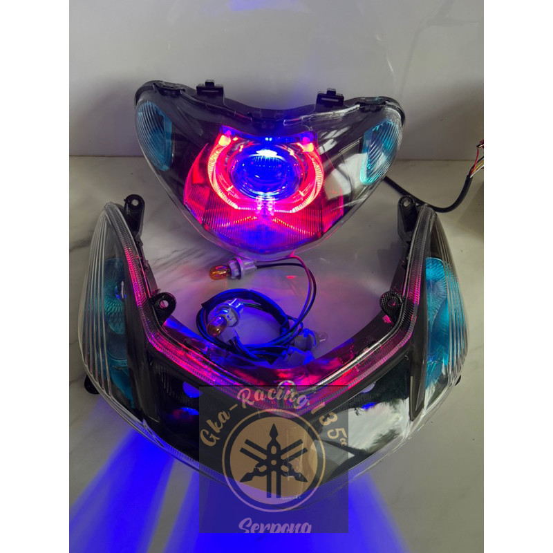 Mio new smile custome headlights + billed billed | Shopee Malaysia