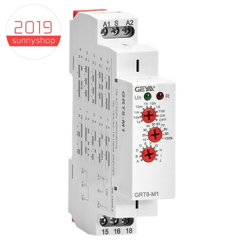 GRT8-M1 on Off Time Delay Relay 16A AC/DC12V-240V Multifunction Din ...