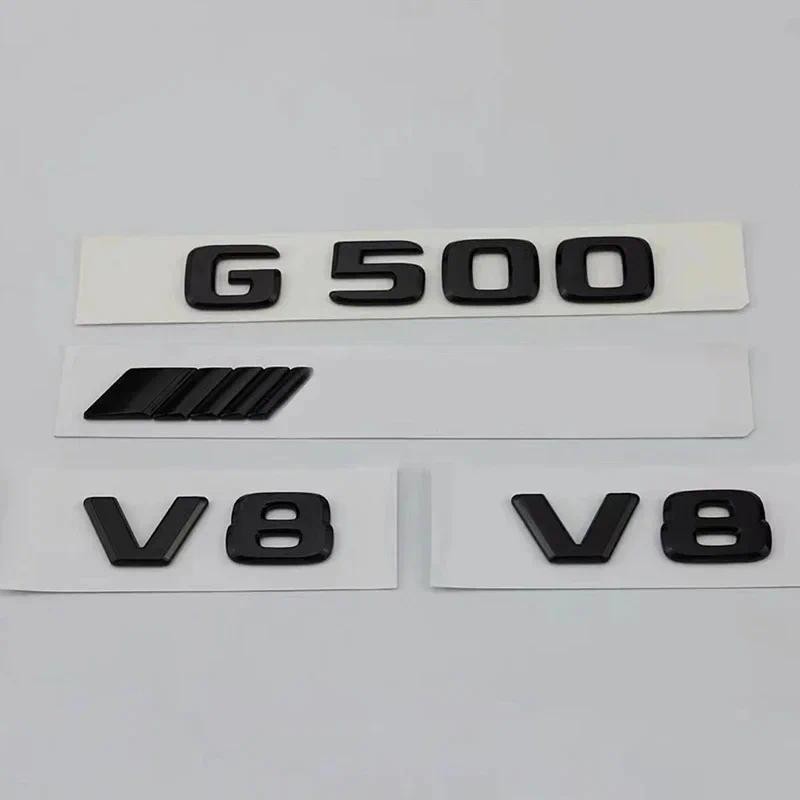 ABS Glossy Black Letters Car Rear Trunk Badge Sticker G 500 V8 Emblem ...