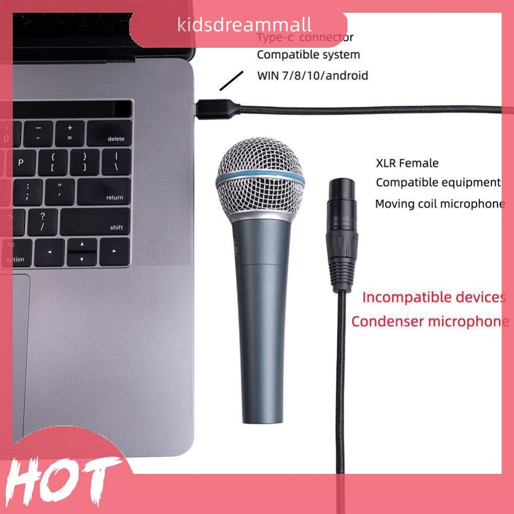 [KidsDreamMall.my] Type-C To XLR 3 Pin Microphone Audio Cable Male To ...
