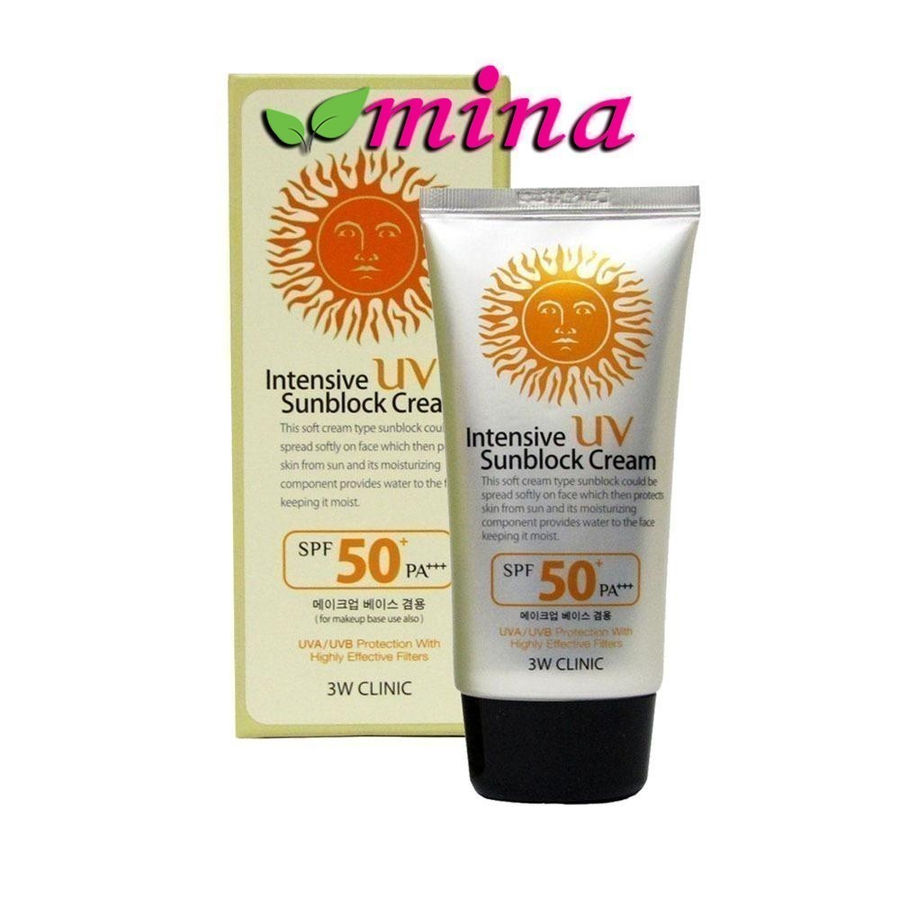 Nak ORI?? 3W Clinic Intensive UV Sunblock Cream 70ml SPF 50+ PA Sunscreen Borong Wholesale ...