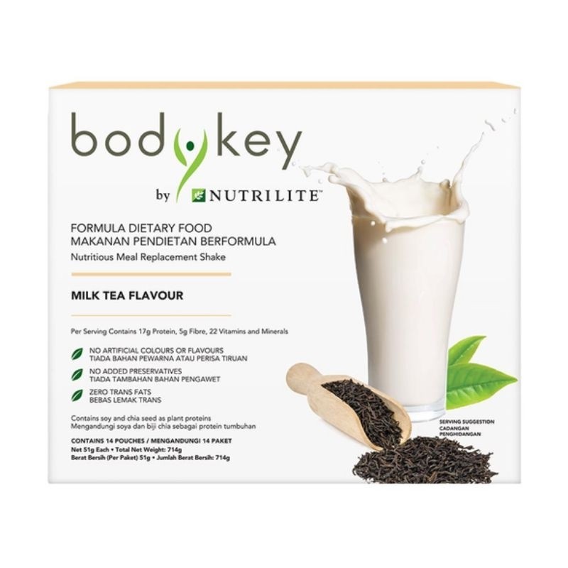 amway BodyKey By Nutrilite Meal Replacement Shake (Milk Tea) | Shopee ...