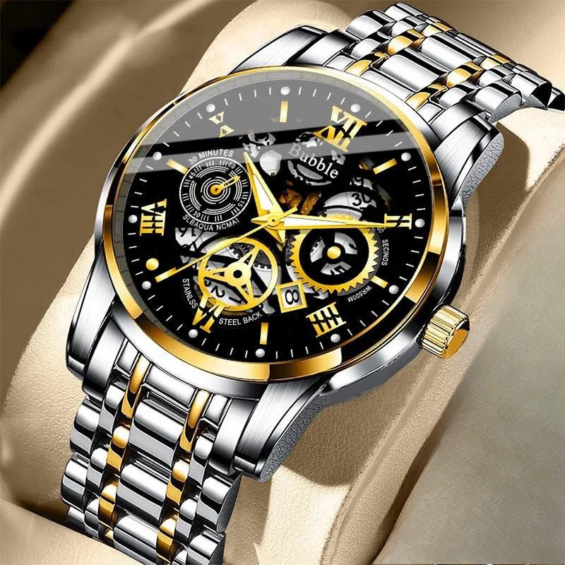 Trendy Men's Automatic Quartz Watch - High-End Light Luxury with ...