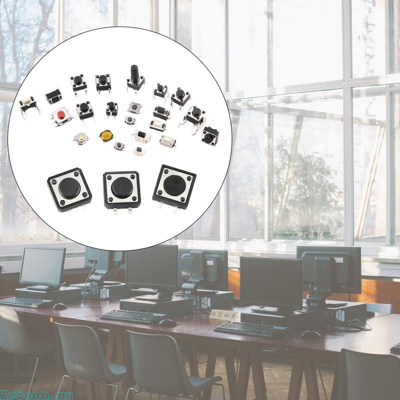 Zebeaa 25 Values Tactile Push Button Switch 125Pcs SMD DIP 4 pin 3 pin 2 pin Micro Tact | Shopee ...