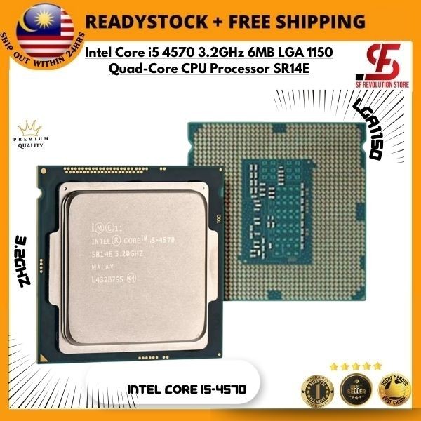Intel Core i5 4570 3.2GHz 6MB LGA 1150 Quad-Core CPU Processor SR14E ...