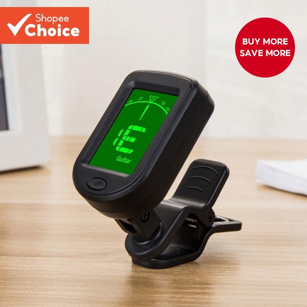 JT-02 Clip-On Electronic Guitar Tuner Digital Tone Tuner for Electric Bass Guitar Violin Ukulele ...