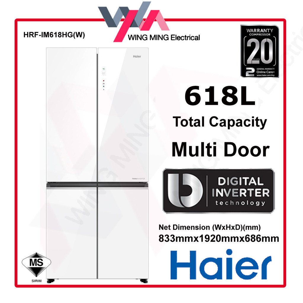 Haier 618L 4-Door Twin Inverter Refrigerator HRF-IM618HG(W) | No-Frost ...