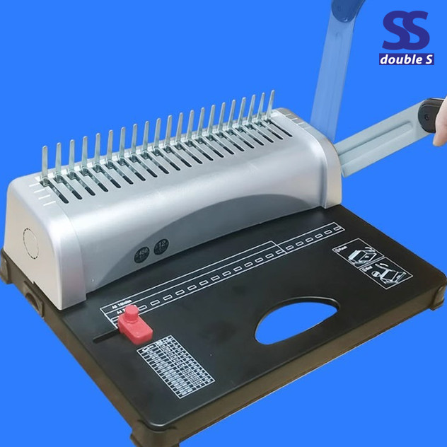 Comb Binding Machine Carbon Steel Knife 12 Sheets Office Machine ...