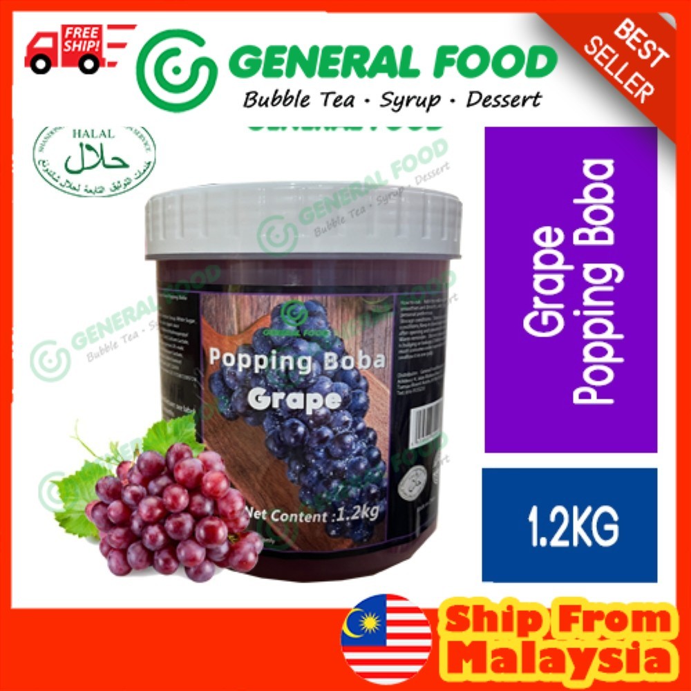 HALAL Grape Popping Boba - 1.2KG | 葡萄 爆爆珠 | Boba Meletup | Pearl Bobo ...