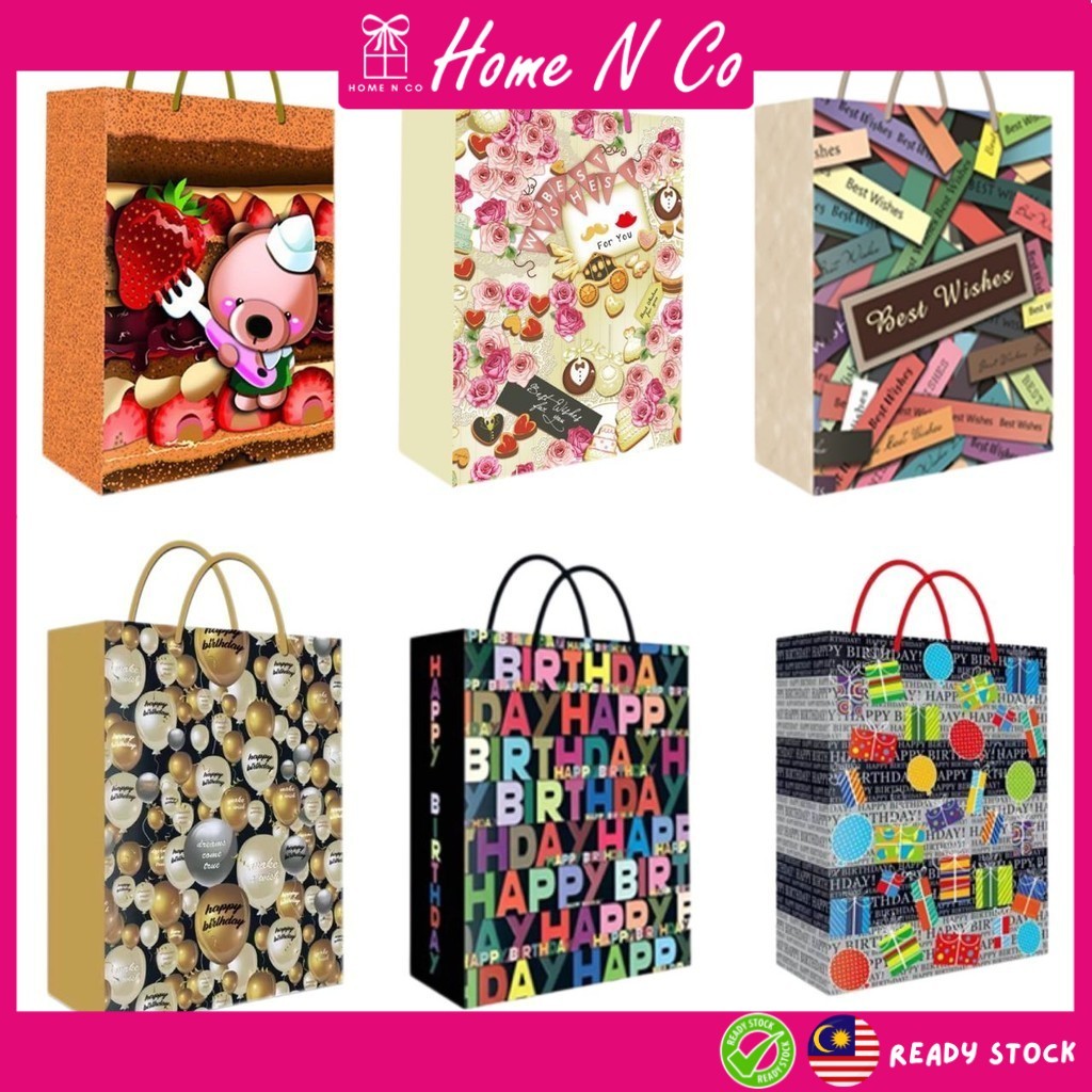 Home N Co Paper Bag Gift Paper Gift Bag Beg Kertas Hadiah (25cm x 21cm ...