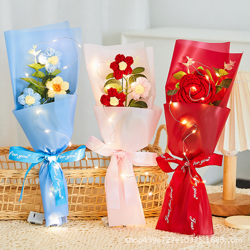 bunga crochet crochet flower bouquet crochet bouquet Bouquet buatan ...