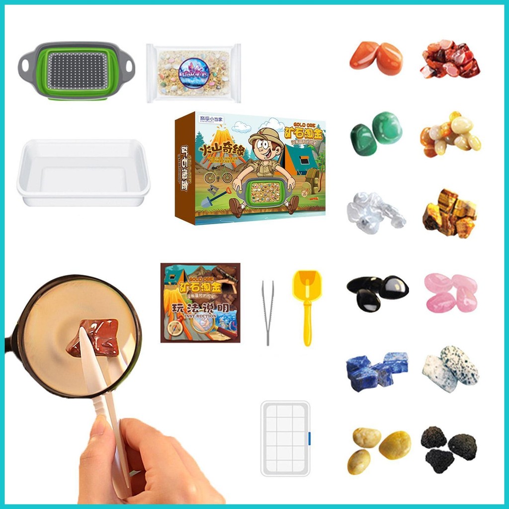 Gem Stone Dig Kits Science Excavation Toy Rock Digging Set Geology ...