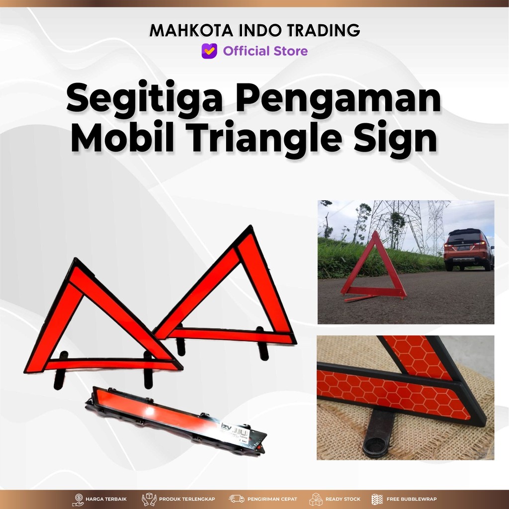 Car Safety Triangle Triangle Triangle Warning Sign Chain Model | Shopee ...