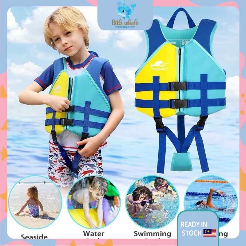 🐳Shark Fin Kids Life Jacket Water Safety Equipment Buoyancy Suit Kids ...
