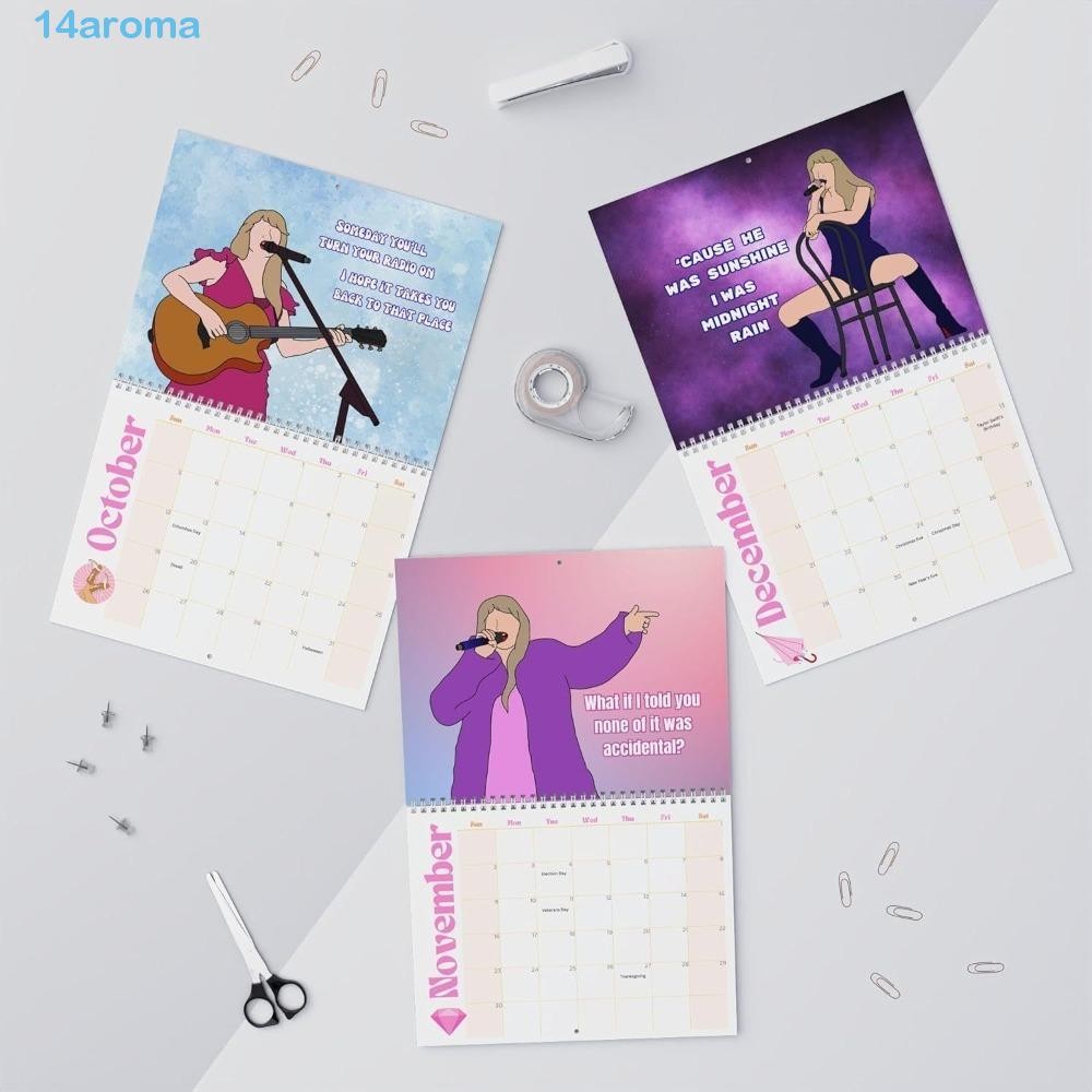 AROMA Hand Drawn Taylor Swift Calendar, Yearly Agenda Thick Paper ...