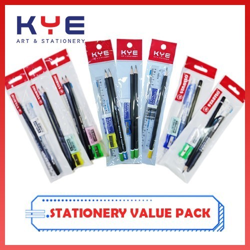 STABILO/JIMAT STATIONERY VALUE PACK Ready Pack | Stationery Set | Value ...