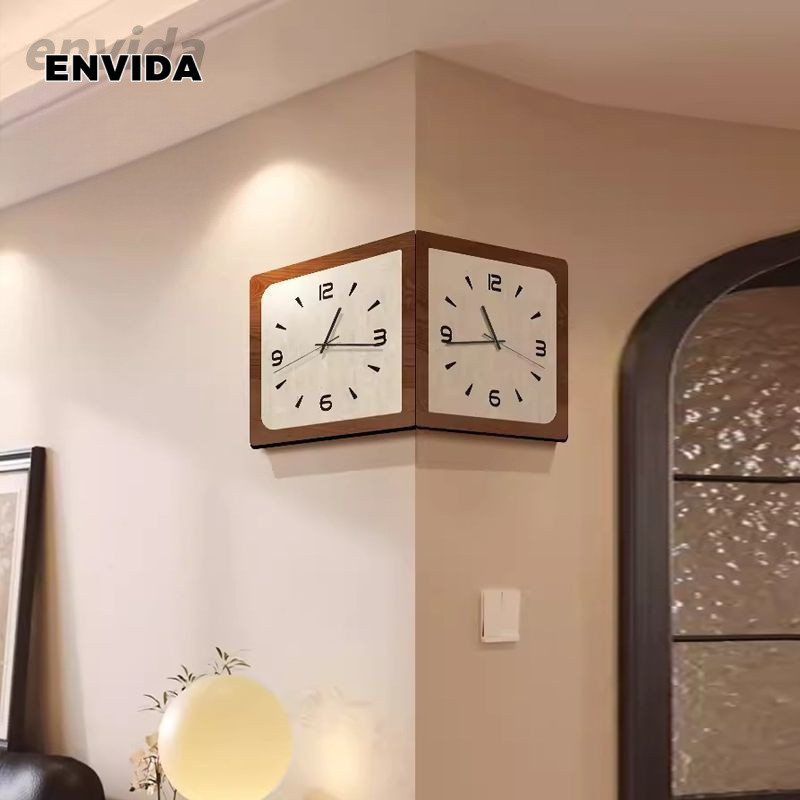 Medieval Living Room Corner Wall Clock Double-Sided Wall Clock Kitchen ...