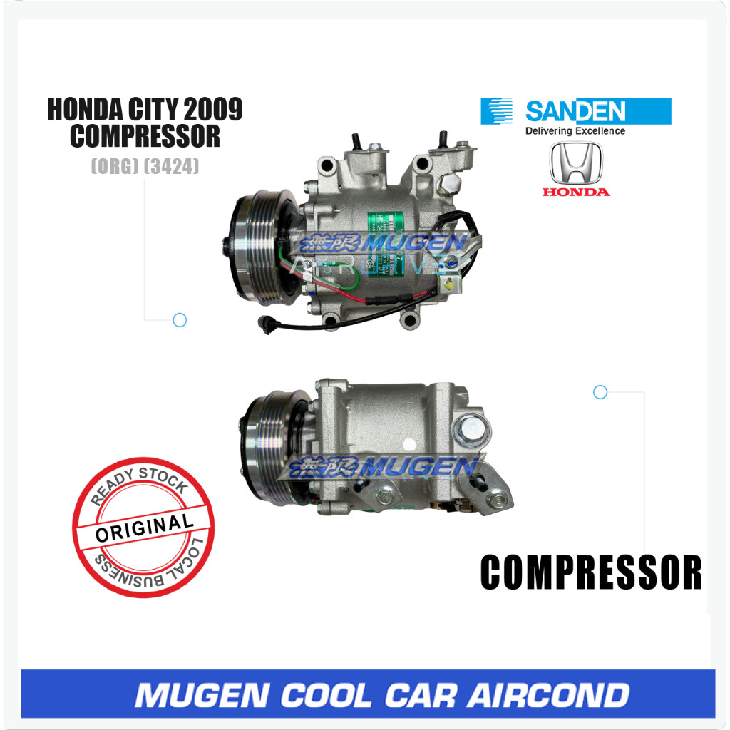 MGC SANDEN ORIGINAL HONDA CITY 2009 Compressor 3424 | Shopee Malaysia