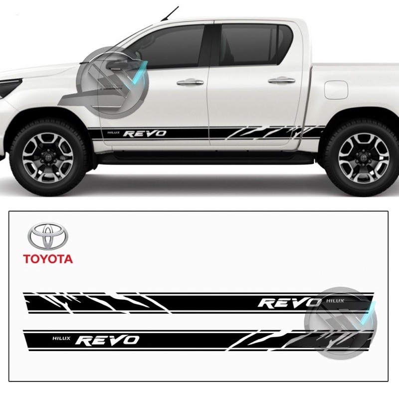 (Ready Stock) S827# Toyota Hilux Revo Car Body Side Vinyl Decal Sticker ...