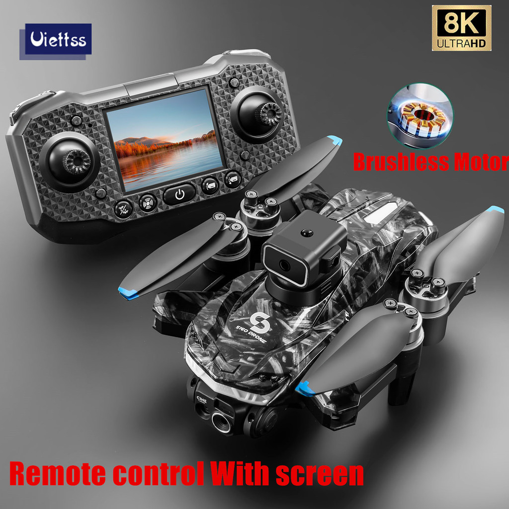 New S160 8K HD Drone Rc Professinal Screen Shows Folding Quadcopter ...