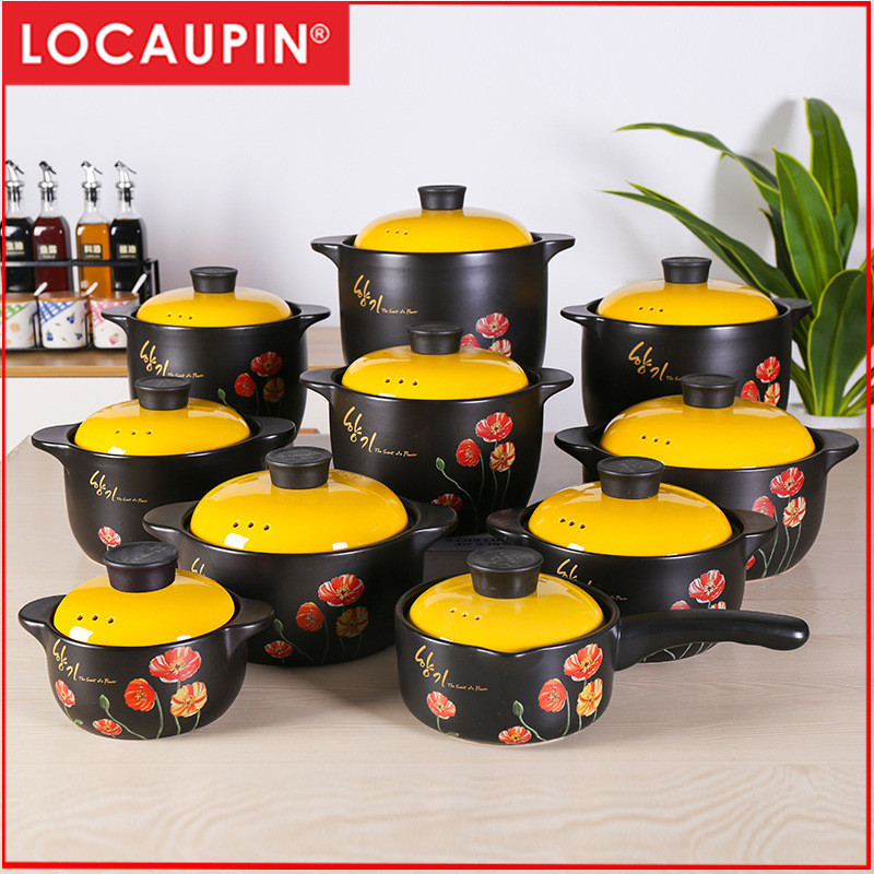 Locaupin Ceramic Stockpot, Stovetop Ceramic Cookware, Soup Pot Stew Pan ...